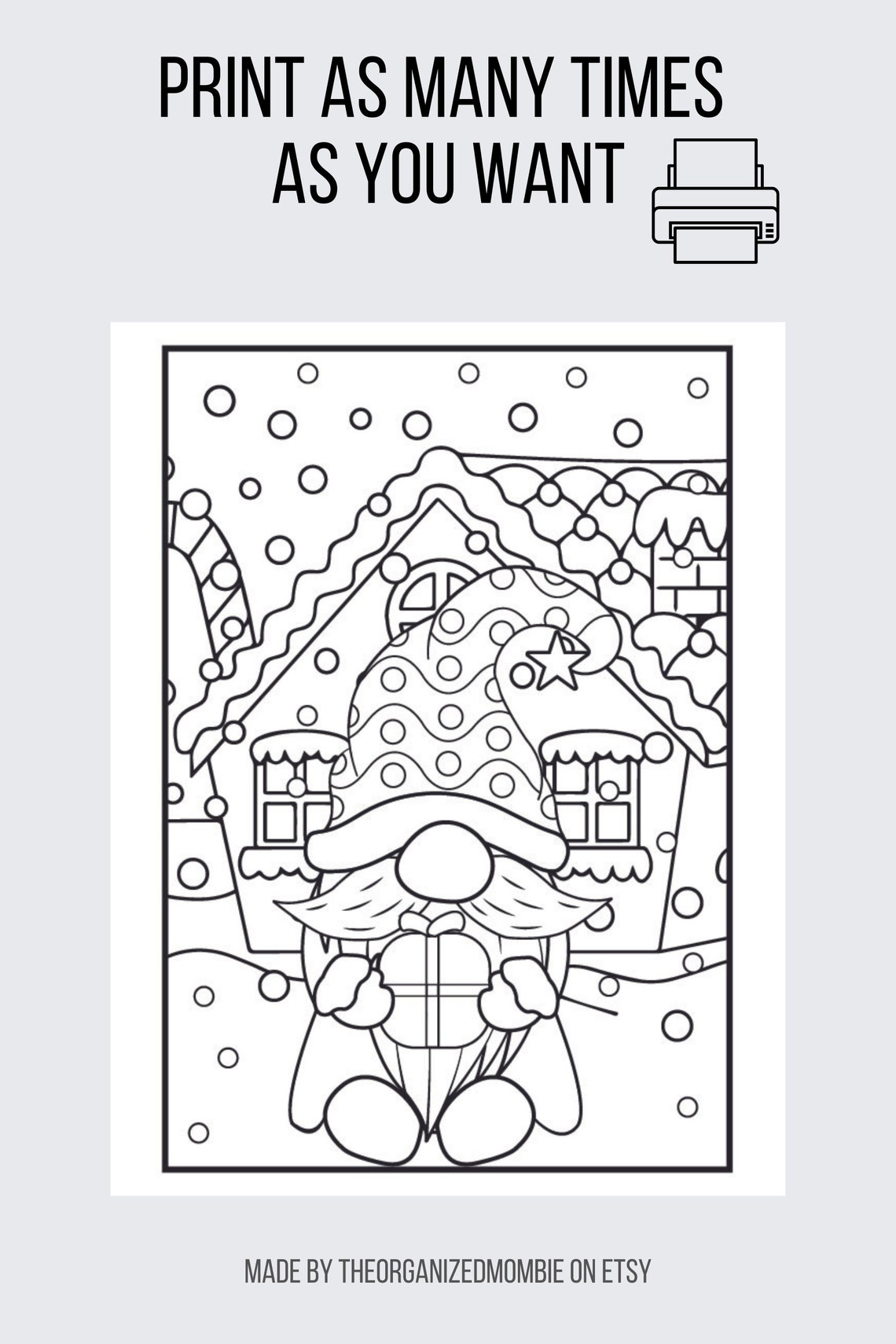 40 Gnome Coloring Pages Fantasy Coloring Christmas Coloring Page ...