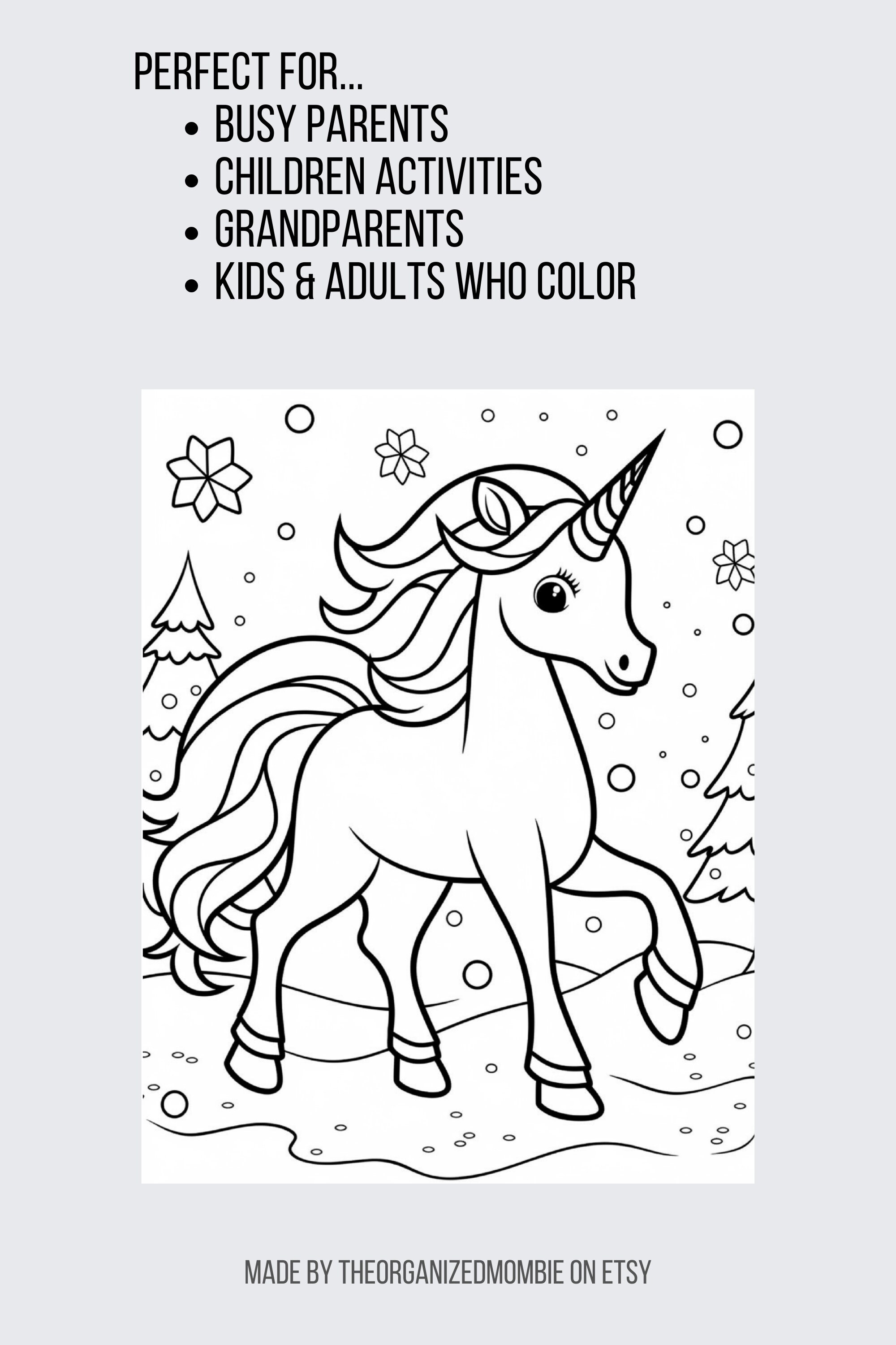 32 Unicorn Christmas Coloring Pages Unicorn Christmas Kids Coloring ...