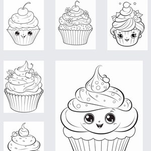 40 Cupcake Coloring Pages Food Coloring Pages Sweets Coloring Desserts ...