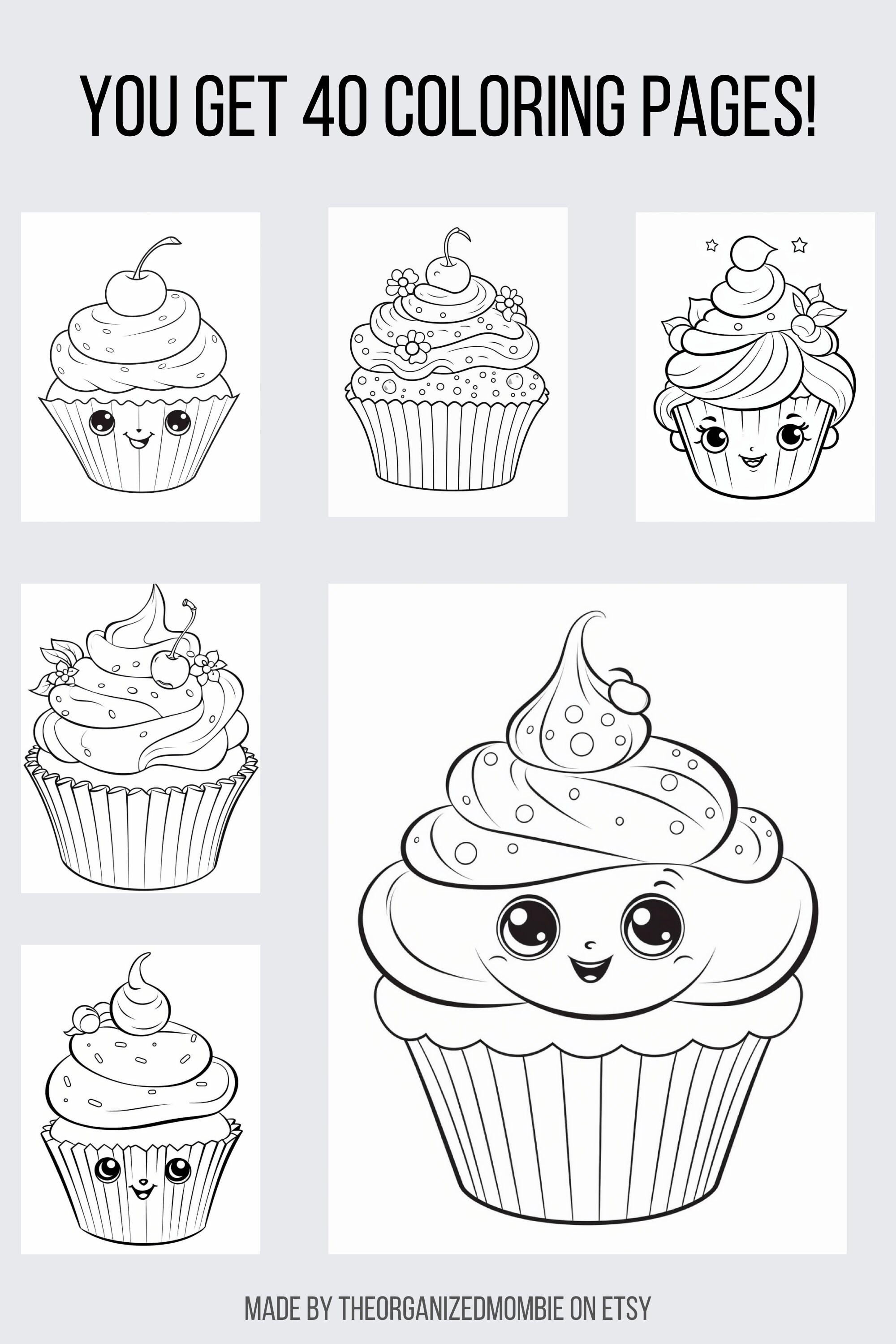 40 Cupcake Coloring Pages Food Coloring Pages Sweets Coloring Desserts ...