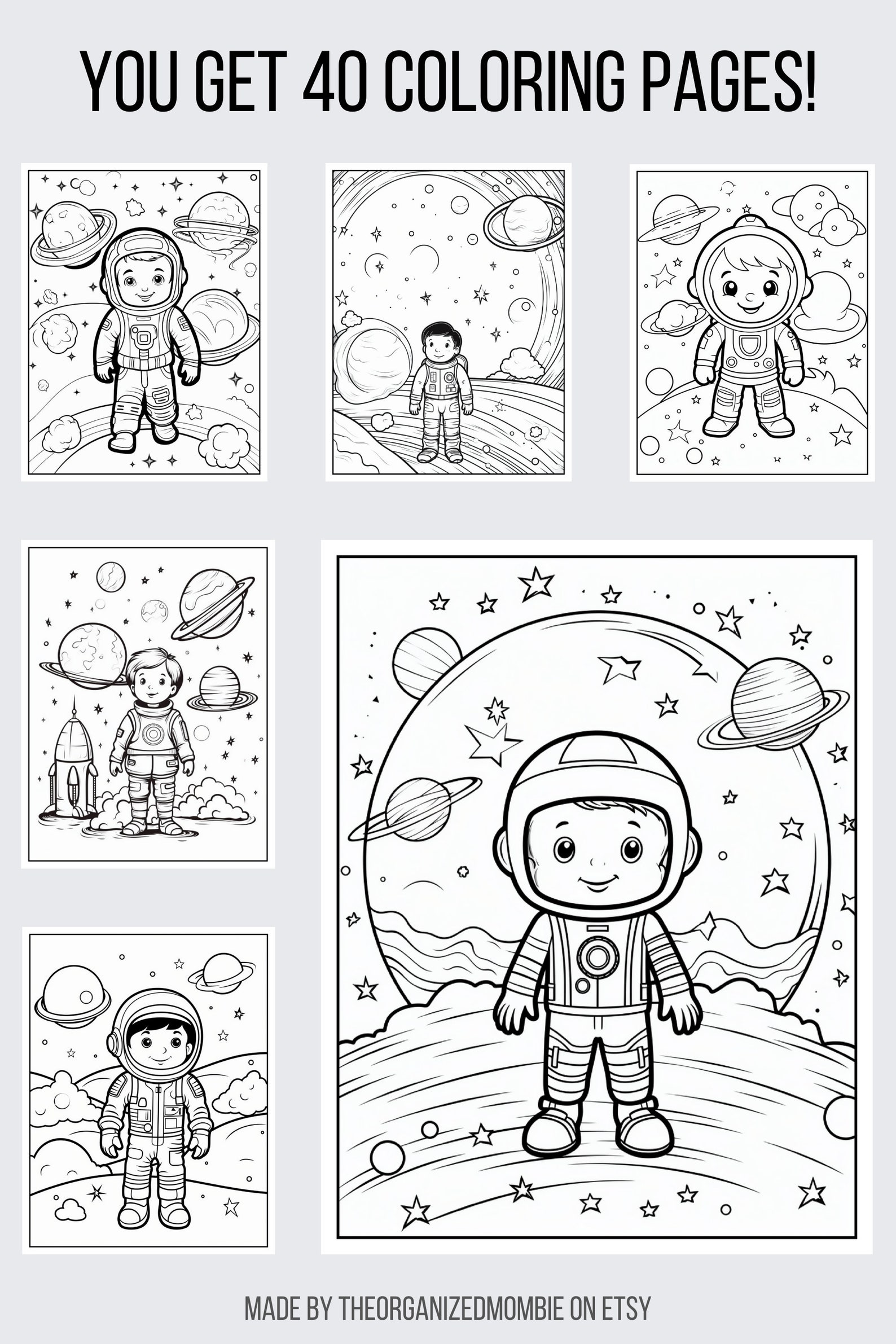 40 Outer Space Coloring Pages Space Coloring Book Space Activity Page ...
