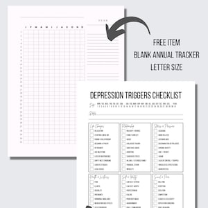 Depression Triggers Checklist Mental Health Self Care Checklist ...