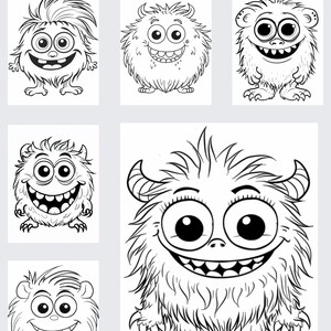 65 Little Monsters Coloring Pages for Kids Printable Monsters Printable ...