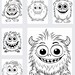 65 Little Monsters Coloring Pages for Kids Printable Monsters Printable ...