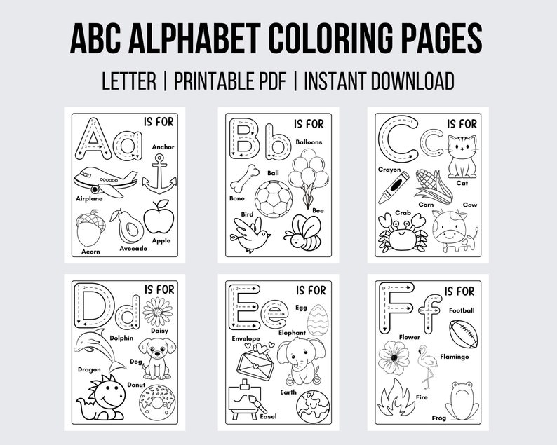 ABC Coloring Book Alphabet Coloring ABC Coloring Page Preschool ...