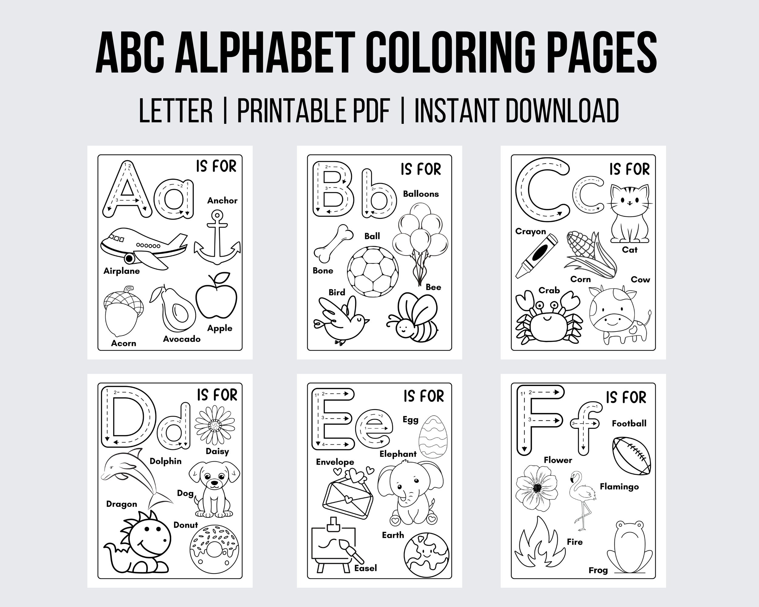 ABC Coloring Book Alphabet Coloring ABC Coloring Page Preschool ...