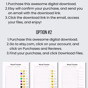 Mood Tracker Printable Emotions Tracker Feelings Chart Depression ...