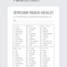 Depression Triggers Checklist Mental Health Self Care Checklist ...