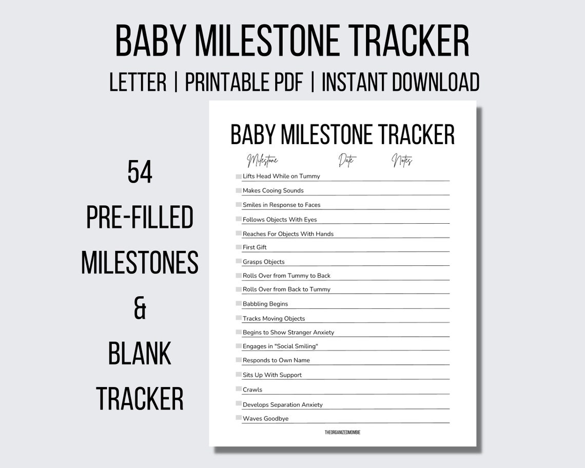 Baby Milestone Tracker Unique Baby Shower Gift Newborn Milestones ...