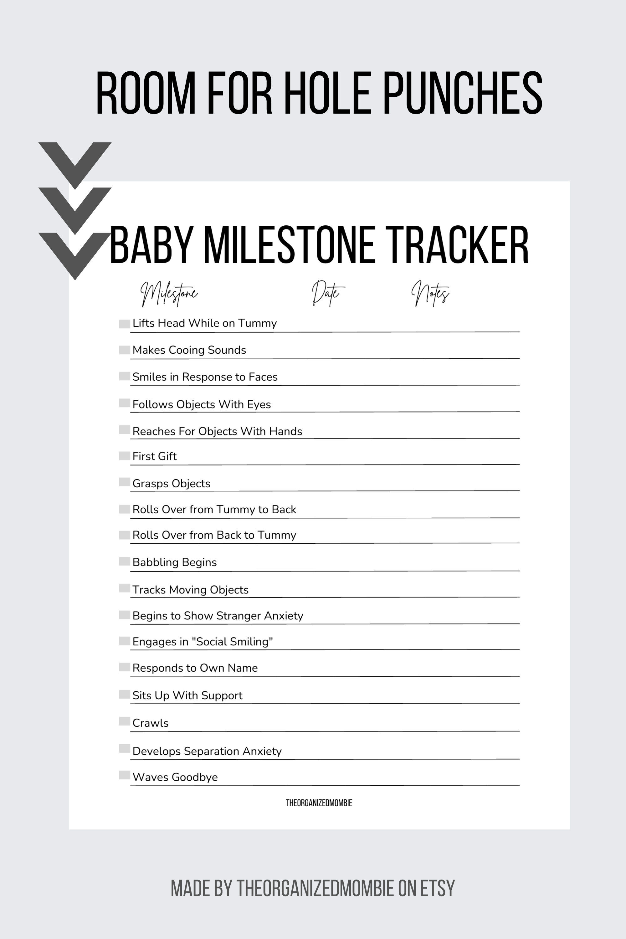 Baby Milestone Tracker Unique Baby Shower Gift Newborn Milestones ...