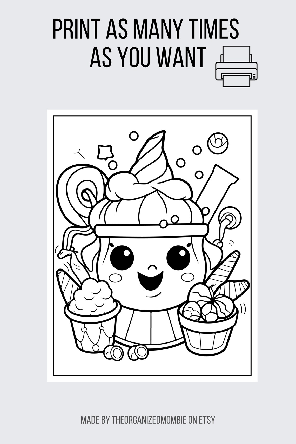 30 Kawaii Halloween Coloring Pages Kids Coloring Page - Etsy
