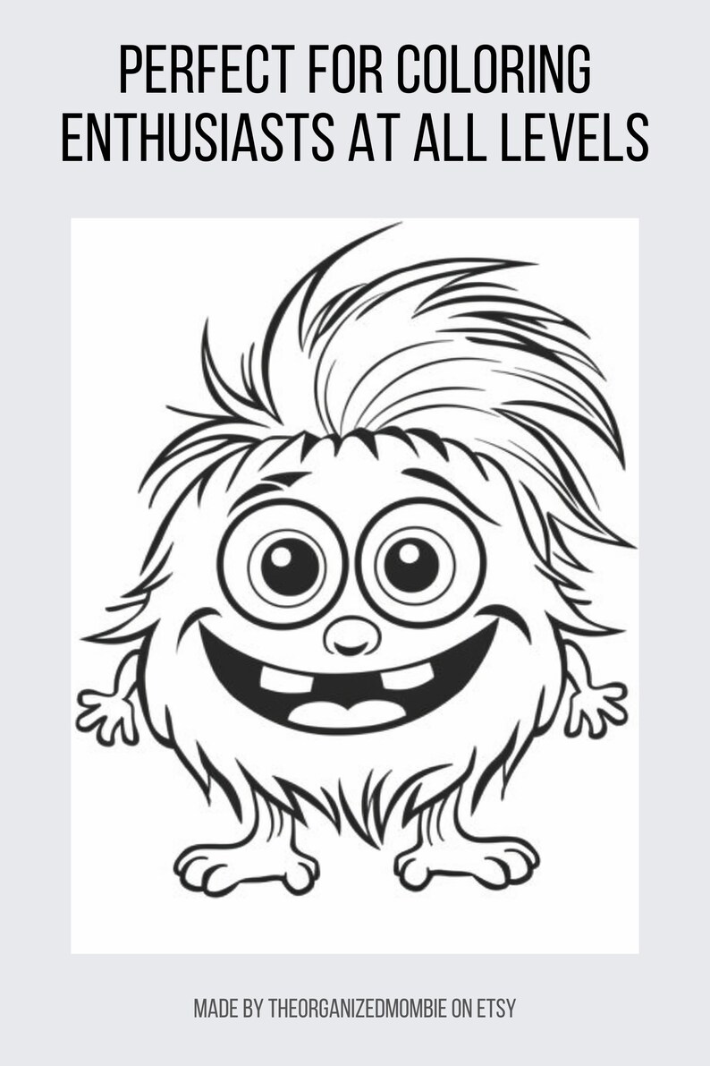 65 Little Monsters Coloring Pages for Kids Printable Monsters Printable ...