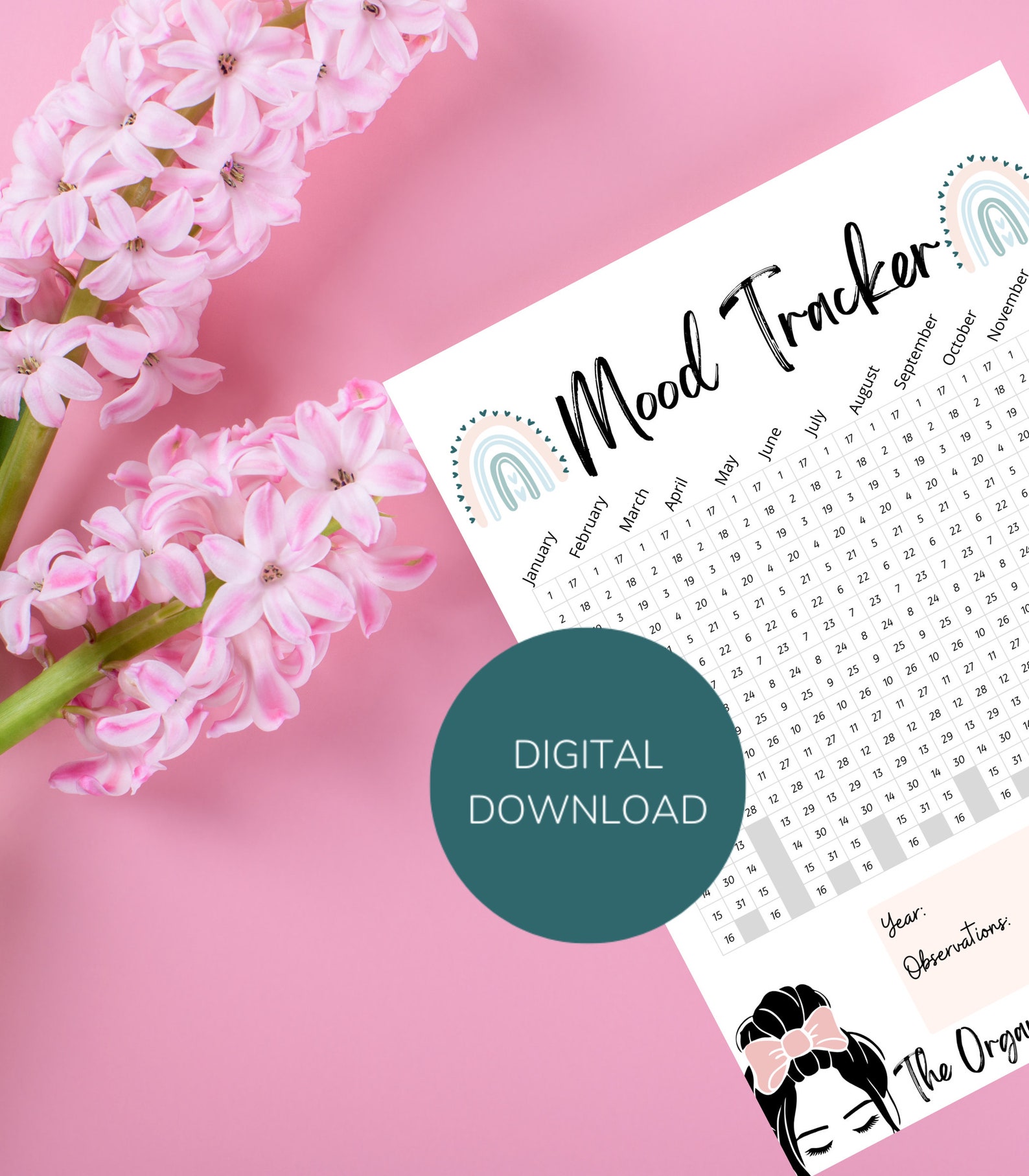 Mood Tracker Printable Instant Download Mood Tracker for Teens Mood ...
