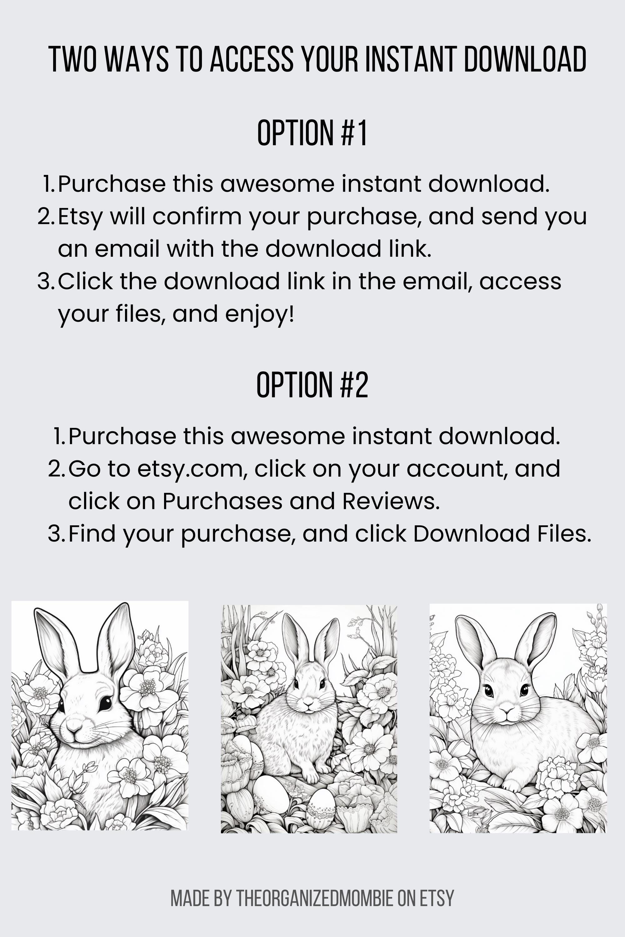 Printable Easter Bunny Coloring Pages Spring Kids Detailed Bunny Flower ...