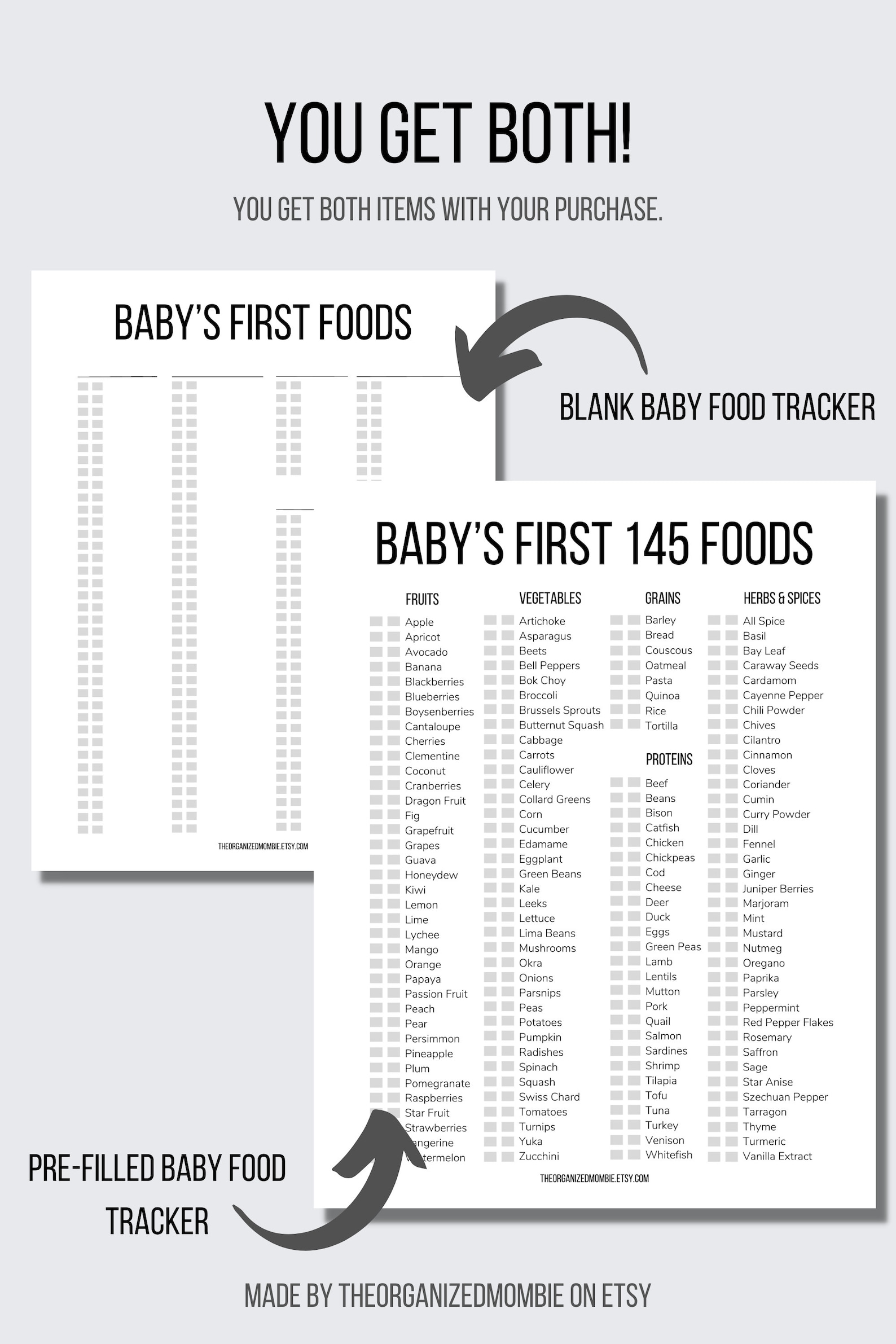 Baby Food Tracker Baby Led Weaning Baby First Foods Baby Food Checklist ...