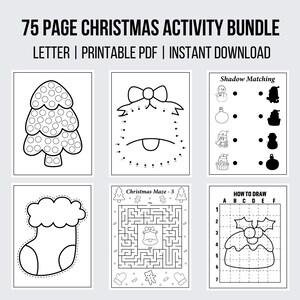 75 Page Christmas Activities Christmas Printable Christmas Coloring ...