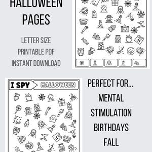 88 I Spy Halloween Pages Instant Download Kids Halloween Game Printable ...