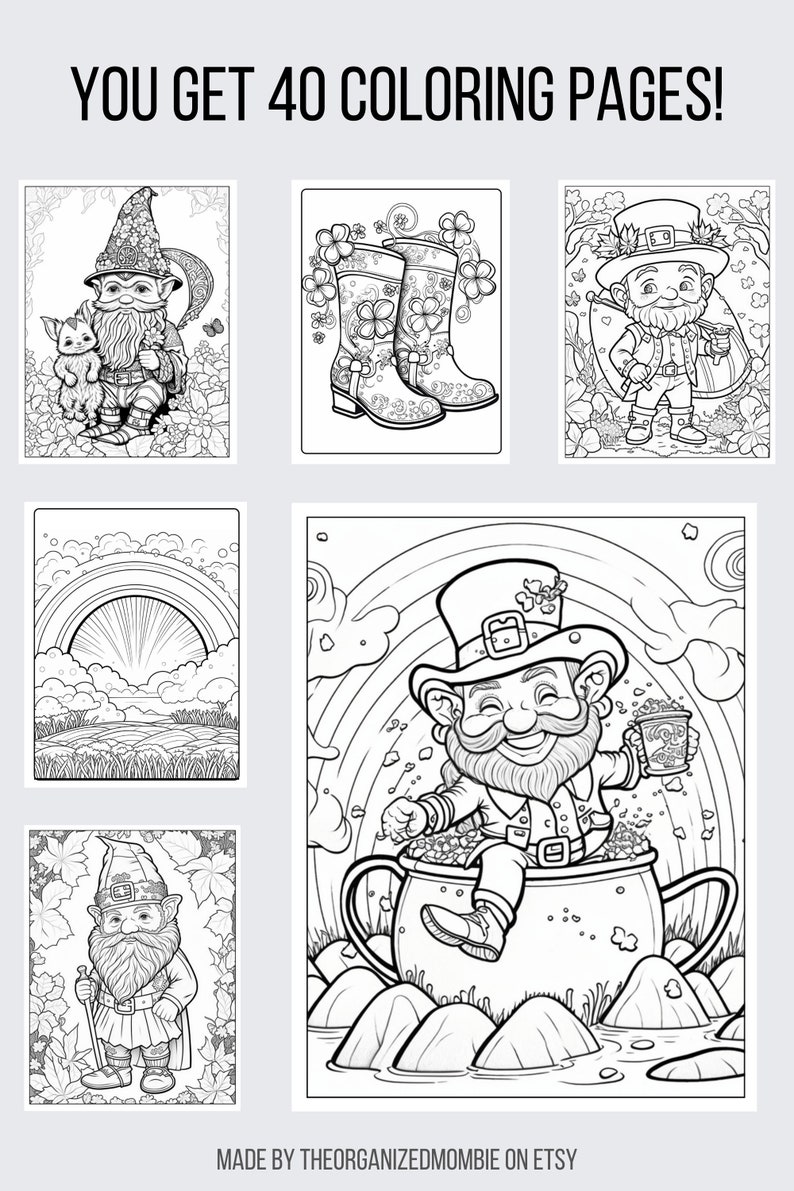 40 St. Patrick's Day Coloring Pages Leprechaun Coloring Shamrock ...