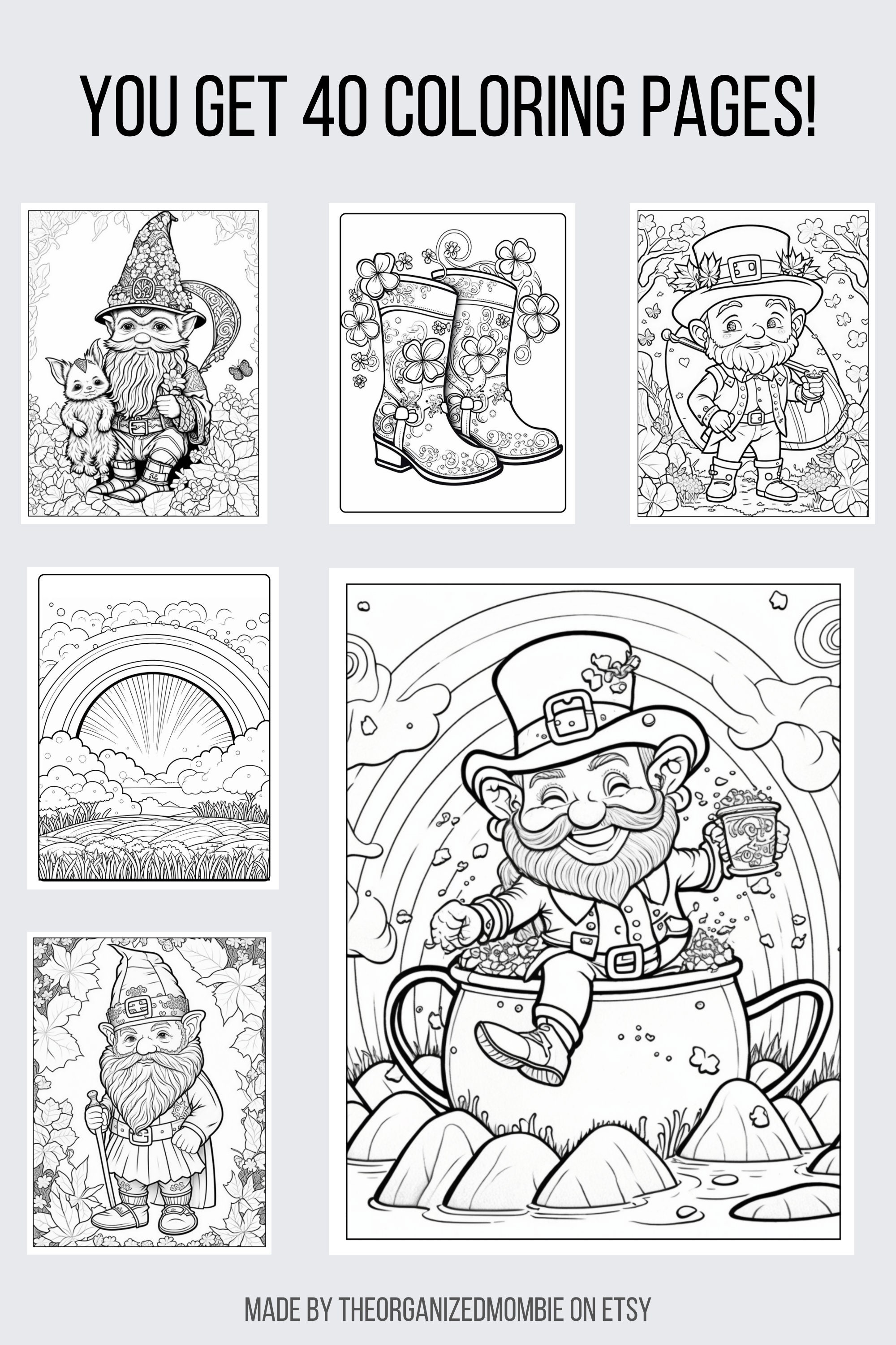 40 St. Patrick's Day Coloring Pages Leprechaun Coloring Shamrock ...