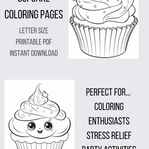 40 Cupcake Coloring Pages Food Coloring Pages Sweets Coloring Desserts ...