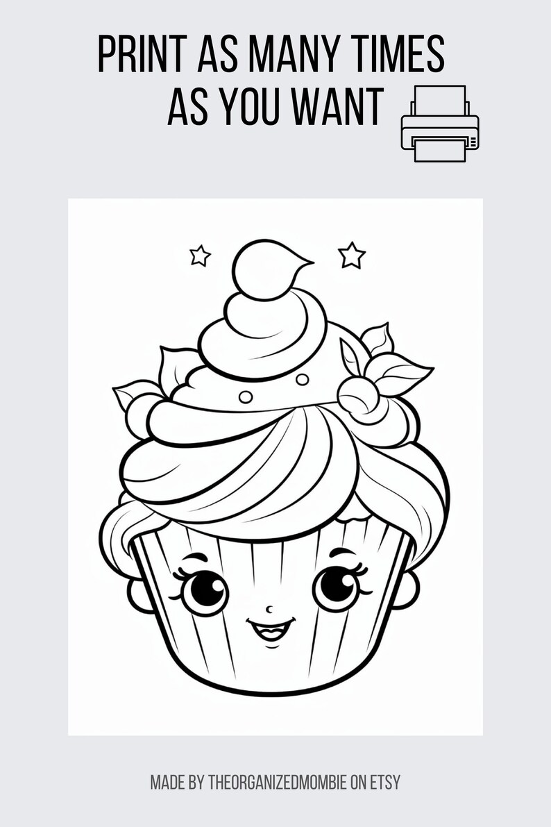 40 Cupcake Coloring Pages Food Coloring Pages Sweets Coloring Desserts ...