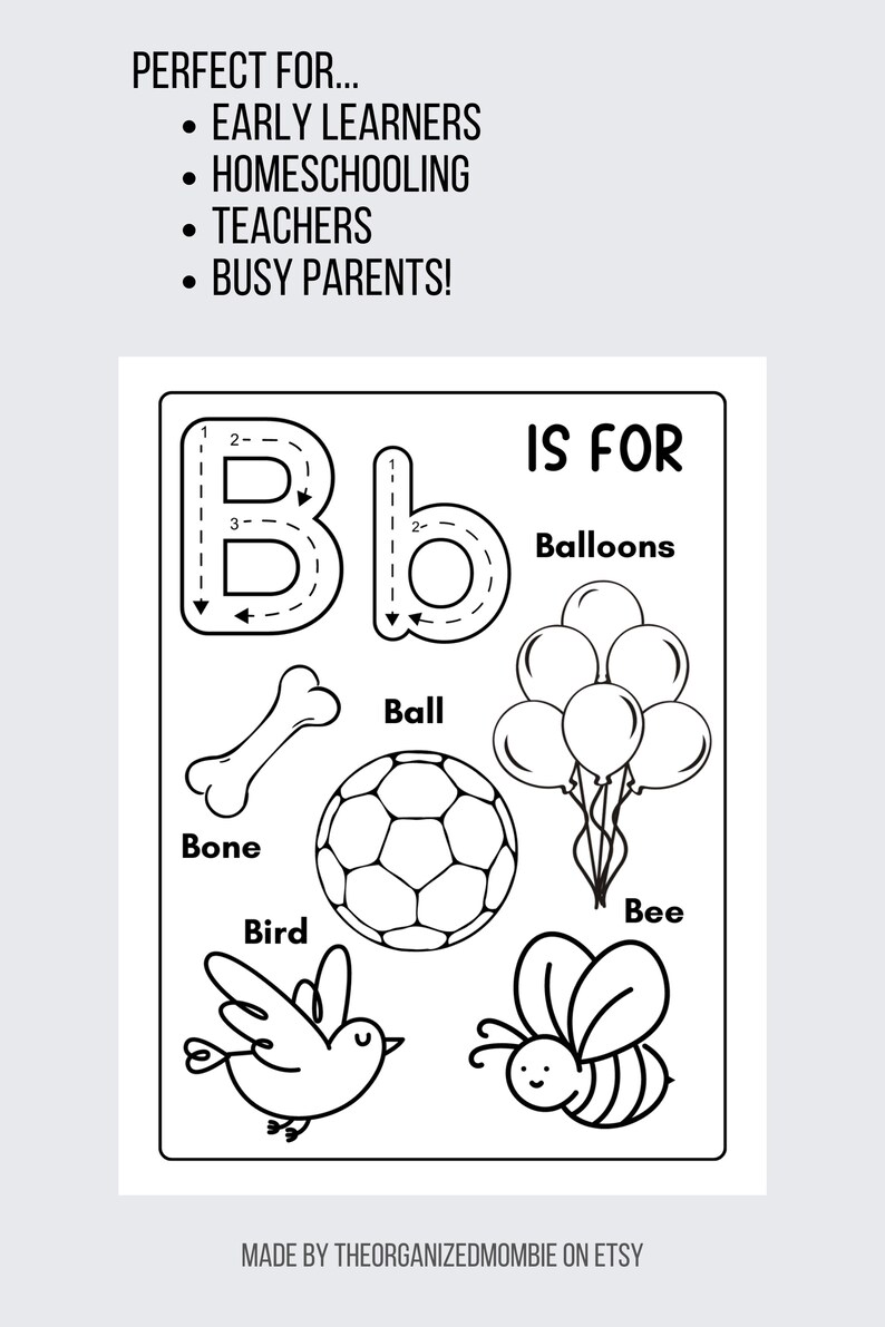 ABC Coloring Book Alphabet Coloring ABC Coloring Page Preschool ...