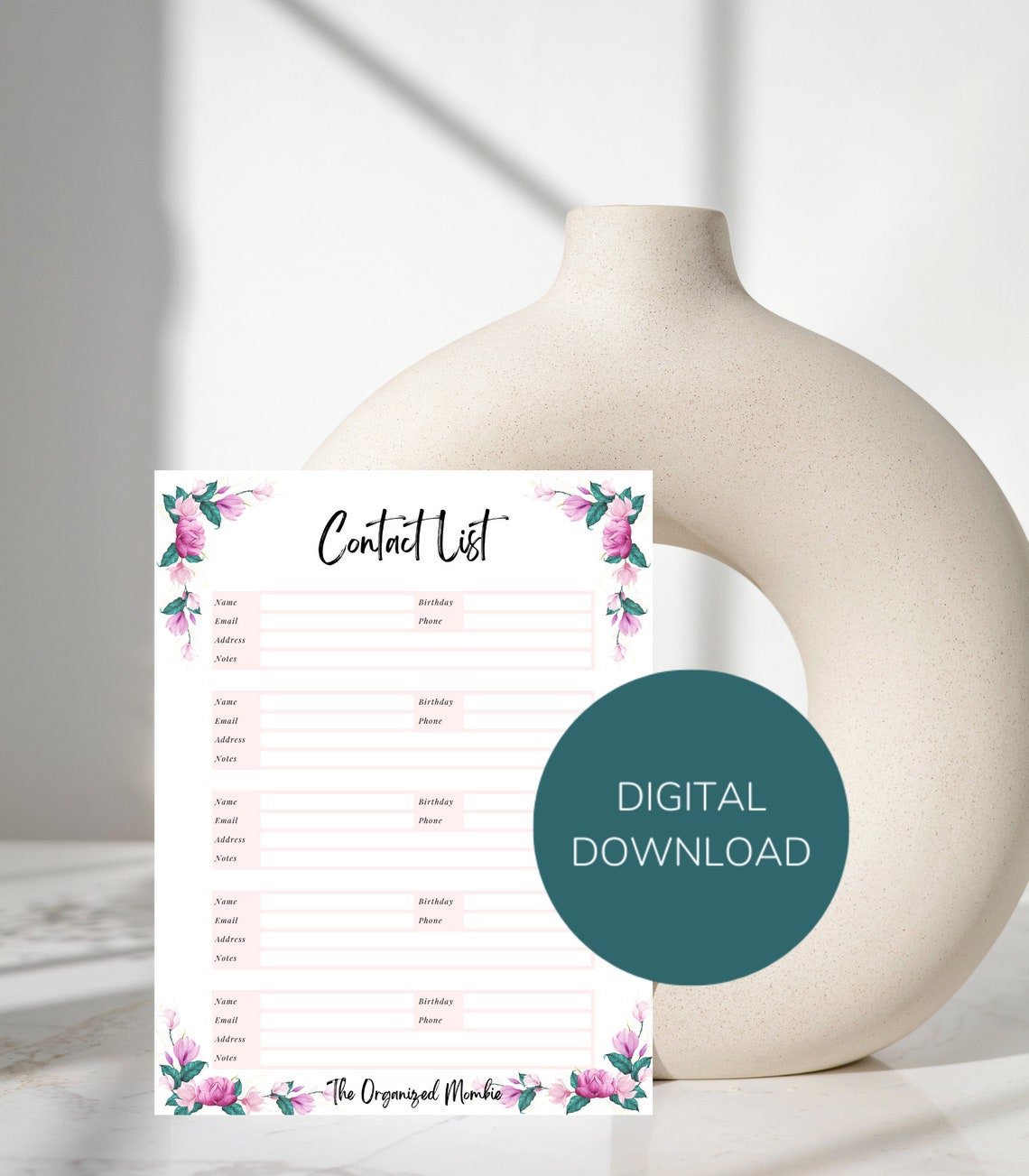 Printable Contact List Instant Download Wedding Contact List - Etsy