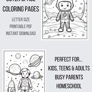 40 Outer Space Coloring Pages Space Coloring Book Space Activity Page ...