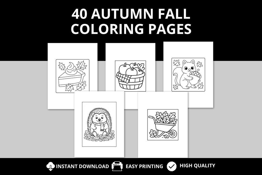 40 Autumn Coloring Pages Fall Coloring Pages Kids Coloring Pages Fall ...
