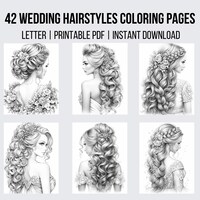 Satin Girl - Premium Coloring Page, Grayscale Coloring Page, Printable ...