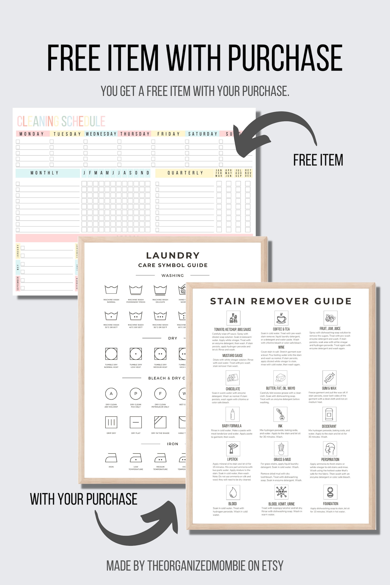 Laundry Symbols Guide Laundry Care Printable Art Laundry Room 2 Print ...