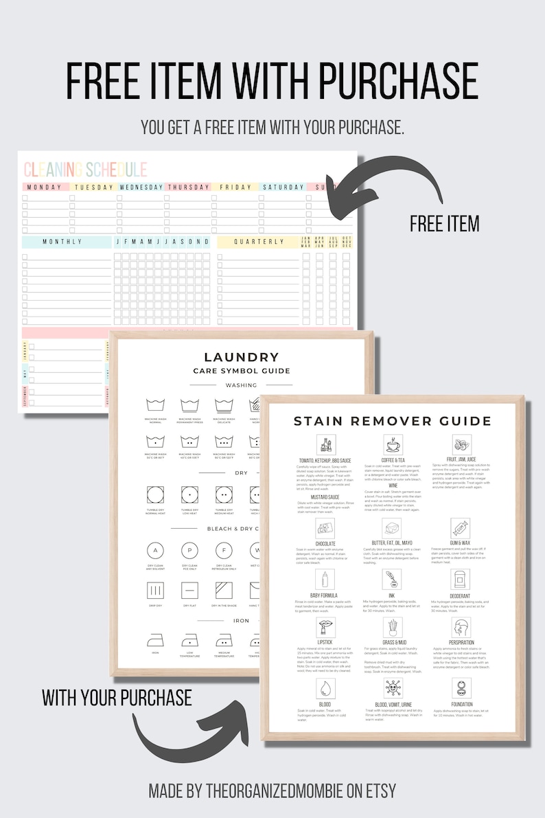 Laundry Symbols Guide Laundry Care Printable Art Laundry Room 2 Print ...