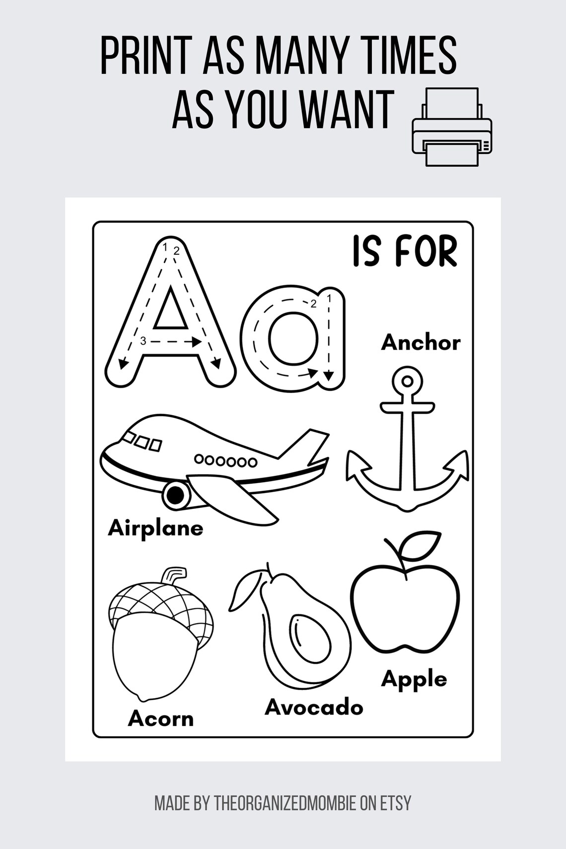 ABC Coloring Book Alphabet Coloring ABC Coloring Page Preschool ...