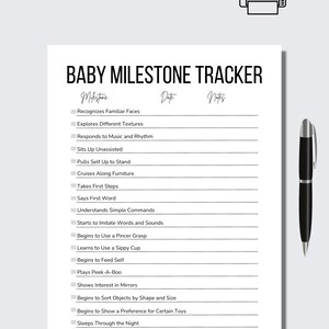 Baby Milestone Tracker Unique Baby Shower Gift Newborn Milestones ...
