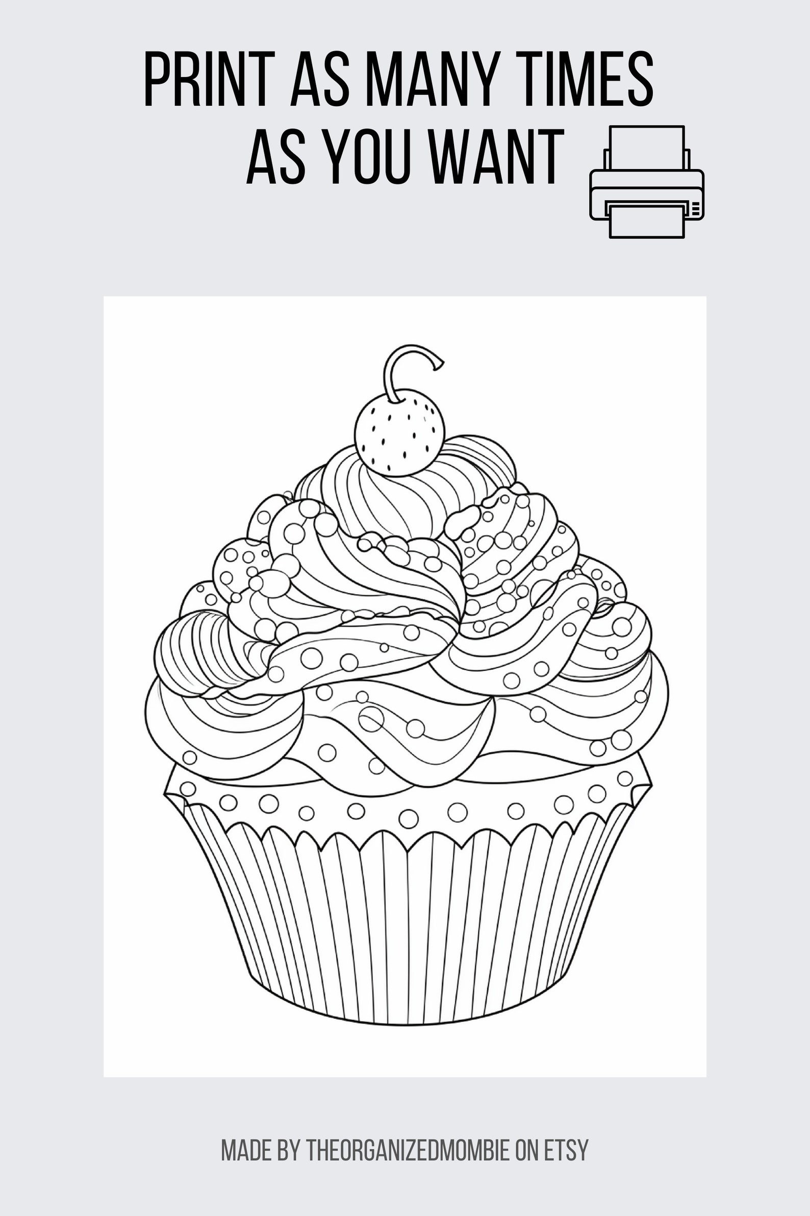 40 Christmas Cupcake Coloring Page Desserts Coloring Food Coloring Page ...
