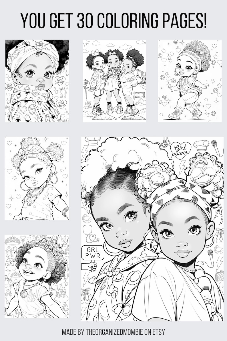 Black Girl Magic Coloring Book Black Kids Juneteenth Activity Coloring ...