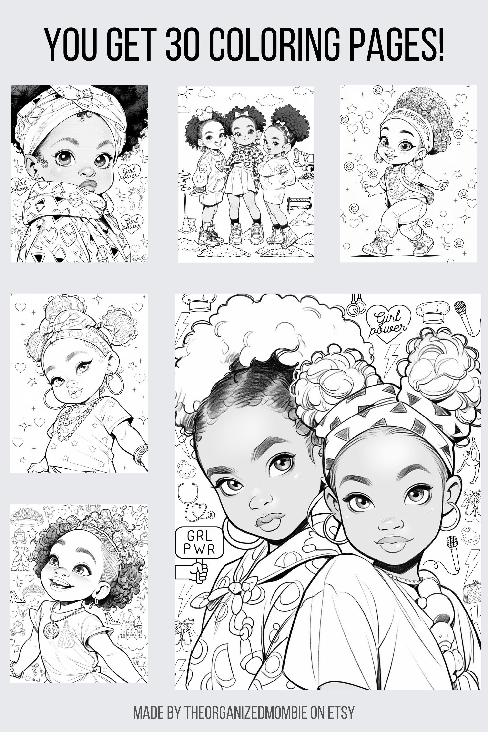 Black Girl Magic Coloring Book Black Kids Juneteenth Activity Coloring ...