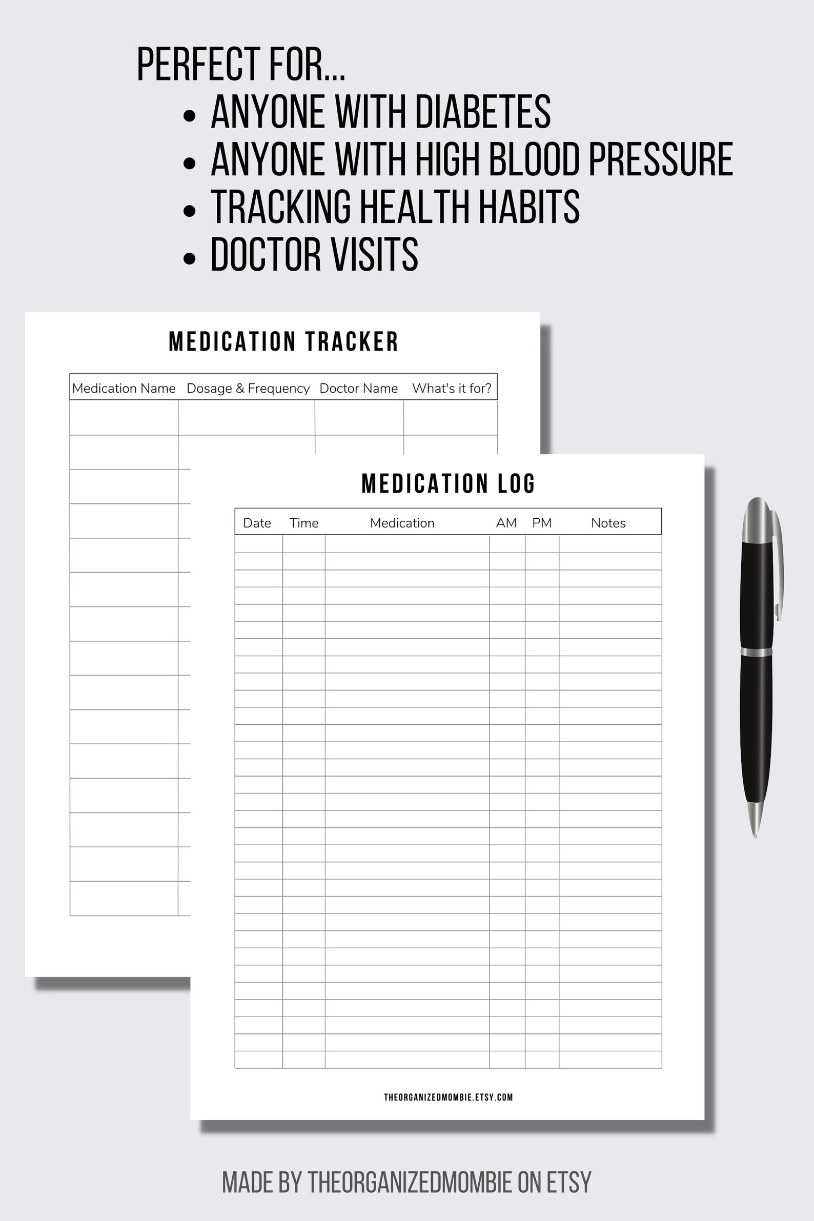 Printable Medication Log Nurse Printables Medication Tracker Medicine ...