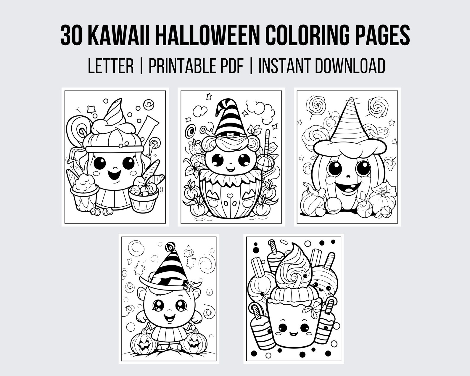 30 Kawaii Halloween Coloring Pages Kids Coloring Page Halloween ...