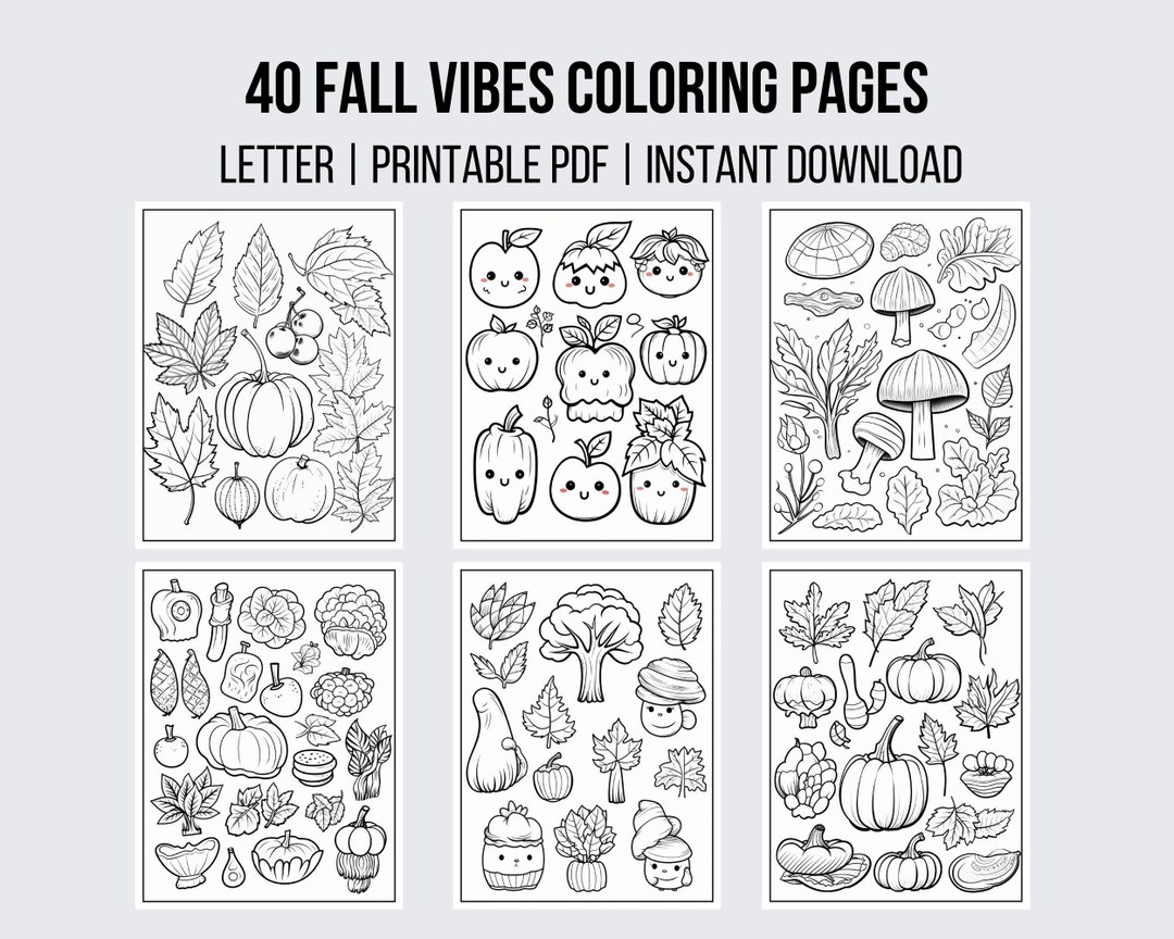 40 Fall Coloring Pages Autumn Coloring Page Pumpkin Coloring Fall ...