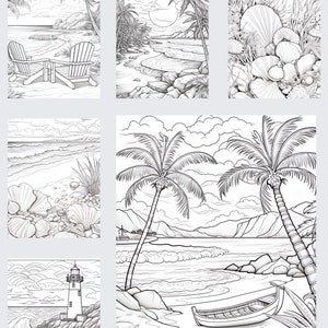 41 Tropical Beach Coloring Pages Printable Summer Kids Coloring Book ...