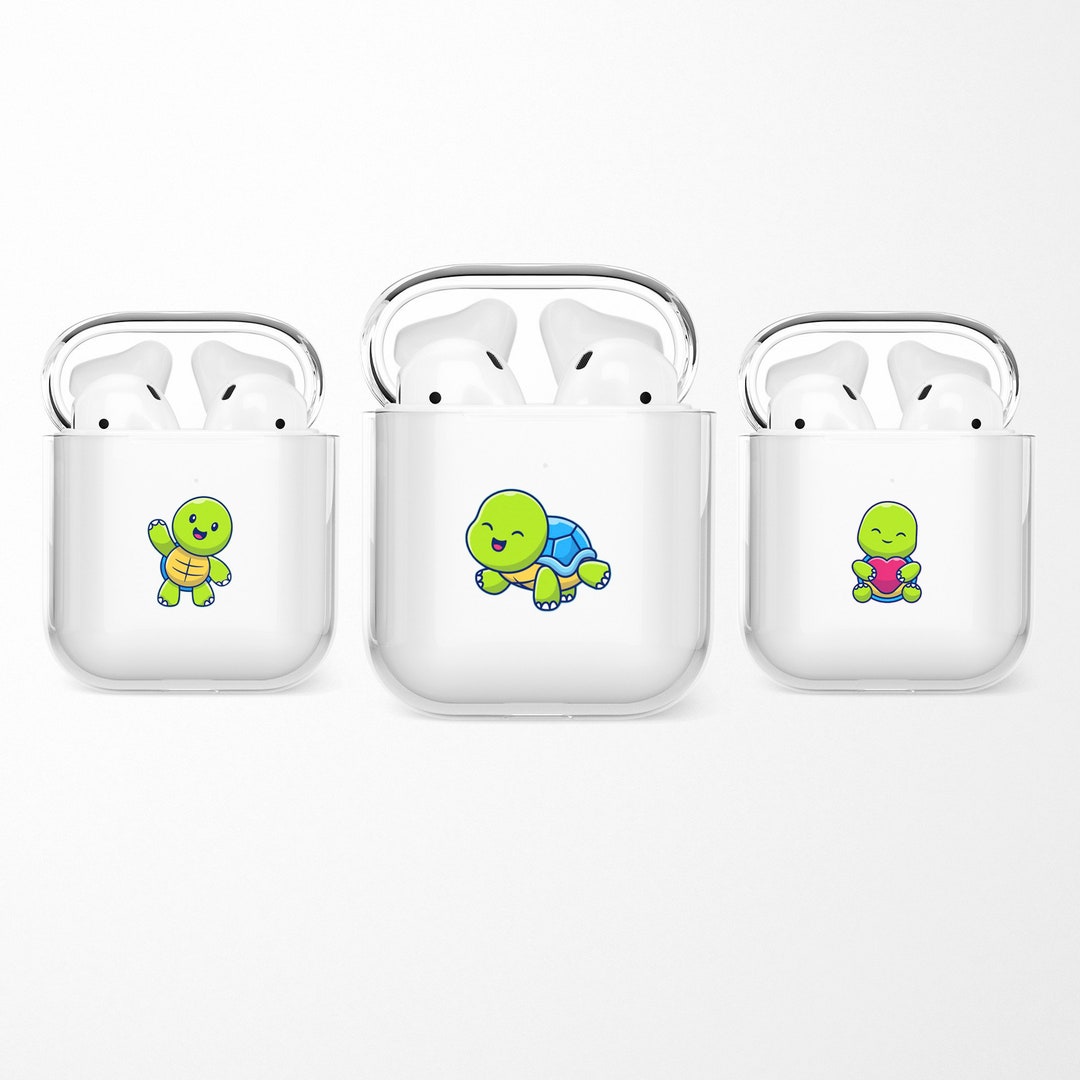 Kawaii Turtle Clear Design Airpod Case Funny Cartoon Animal - Etsy