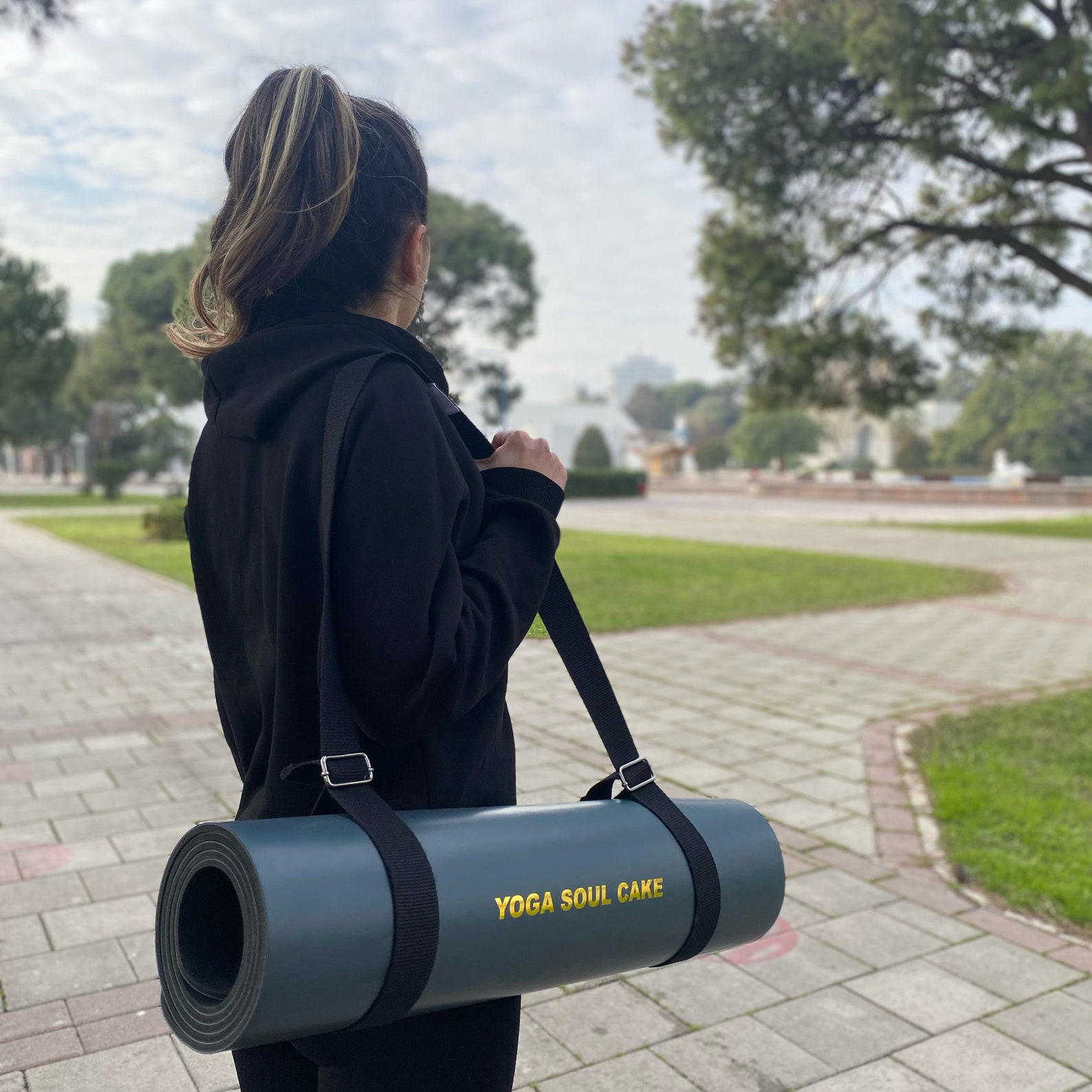 Stretching Yoga Pilates Strap and Yoga Pilates Mat Carrier, Yoga Loop ...