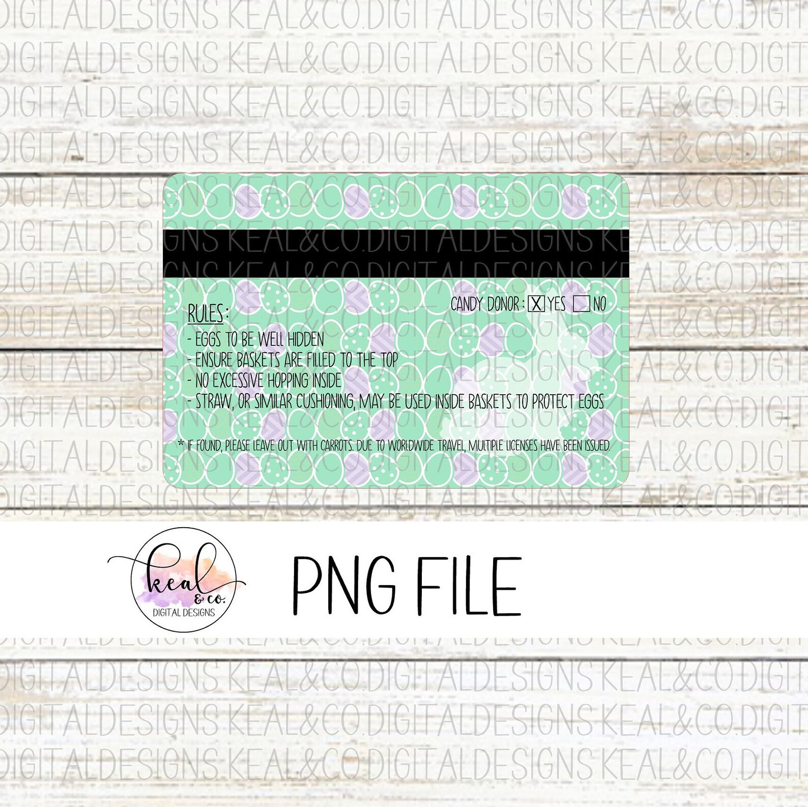Easter Bunny License, Easter Bunny Sublimation Design, Easter ...