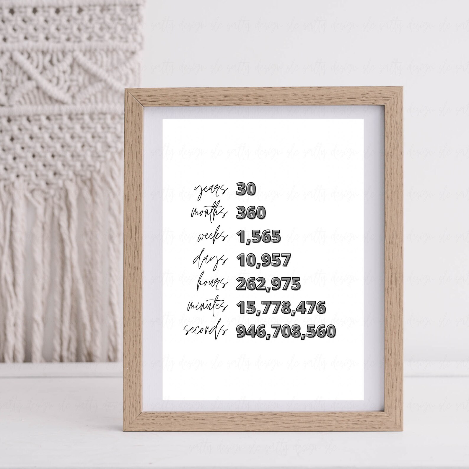 30th Birthday PRINTABLE, Dirty Thirty Party, 30th Birthday Ideas ...