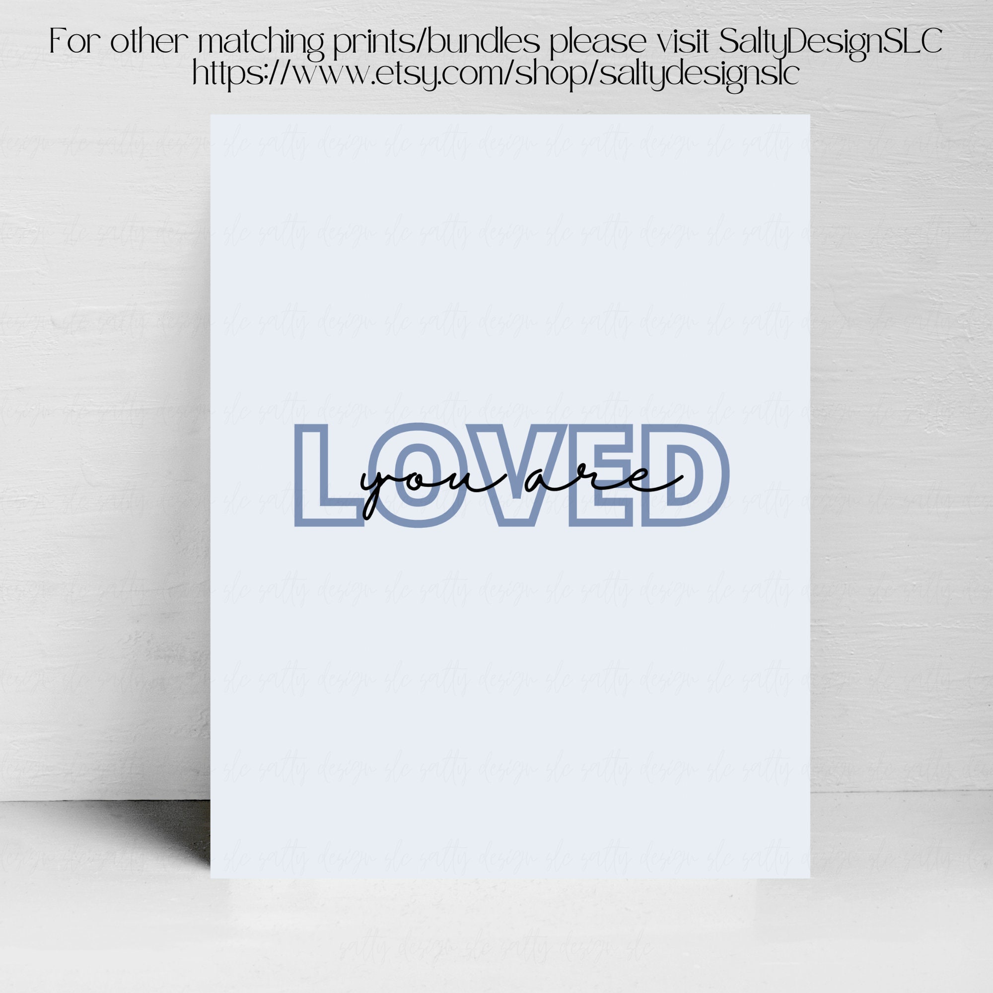 You Are Loved, PRINTABLE Nursery Decor, Nursery Wall Art, Blue, Nursery ...
