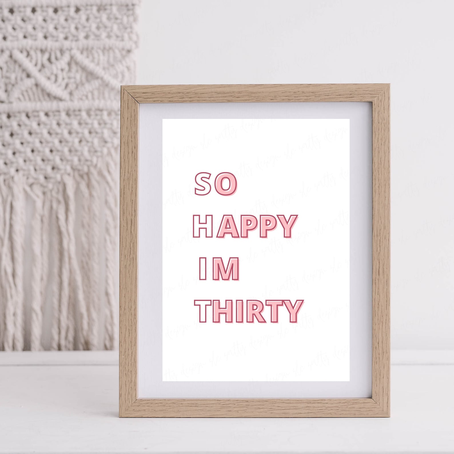 So Happy I'm Thirty PRINTABLE, DIGITAL DOWNLOAD, Dirty Thirty, 30th ...