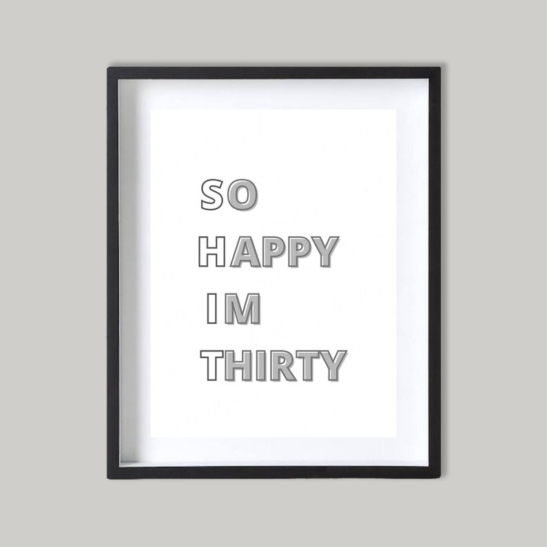 30th Birthday PRINTABLE, Dirty Thirty Party Poster, Funny 30th Birthday ...