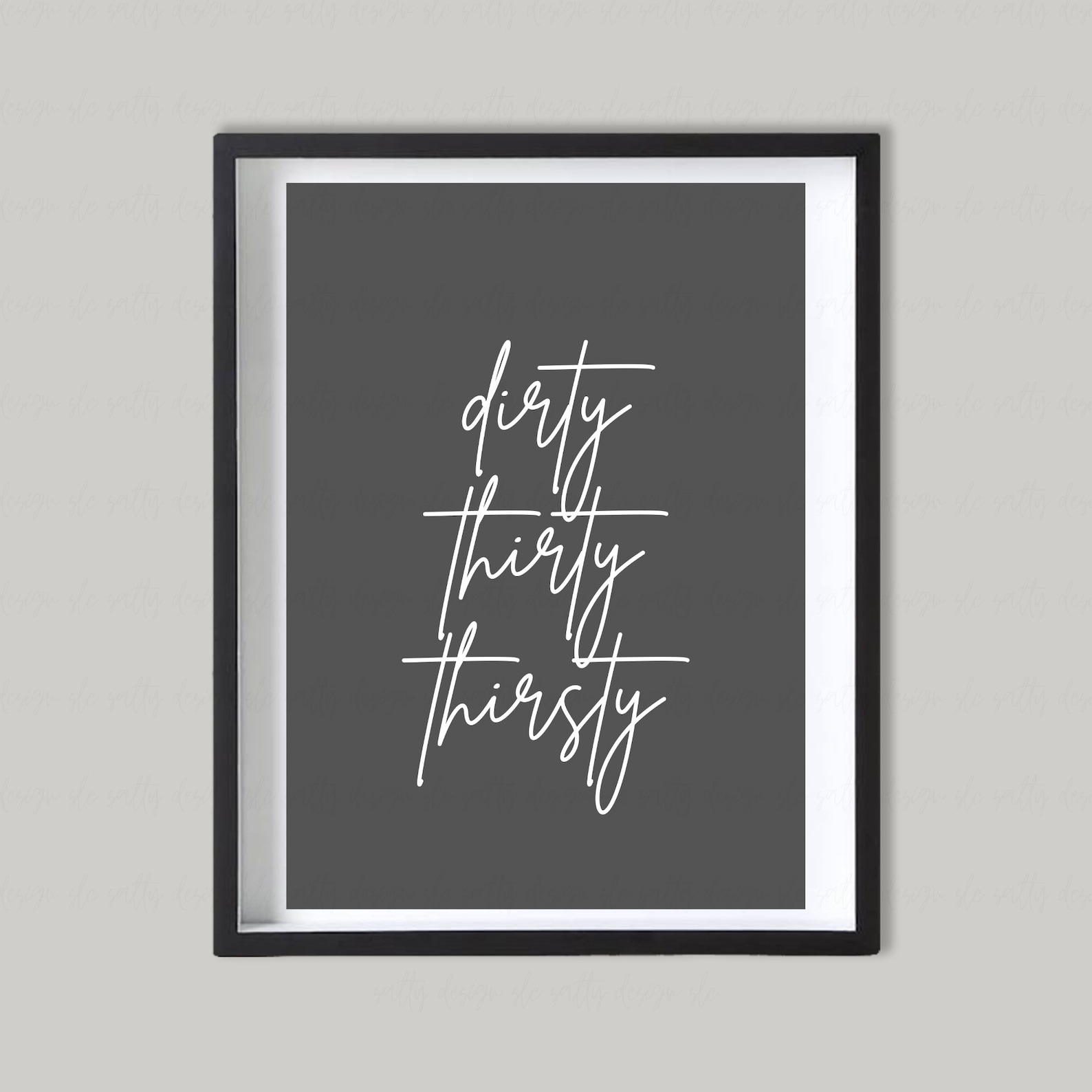 Dirty Thirty and Thirsty, 30th Birthday PRINTABLE, Dirty Thirty Party ...