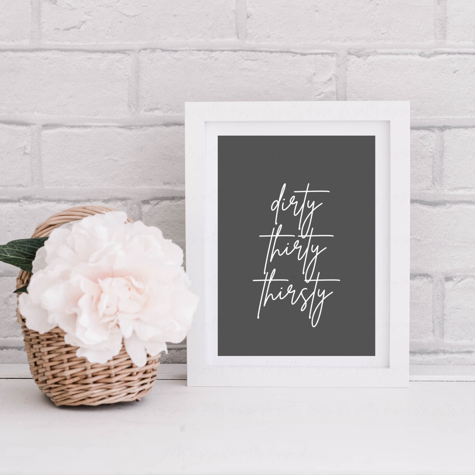 Dirty Thirty and Thirsty, 30th Birthday PRINTABLE, Dirty Thirty Party ...